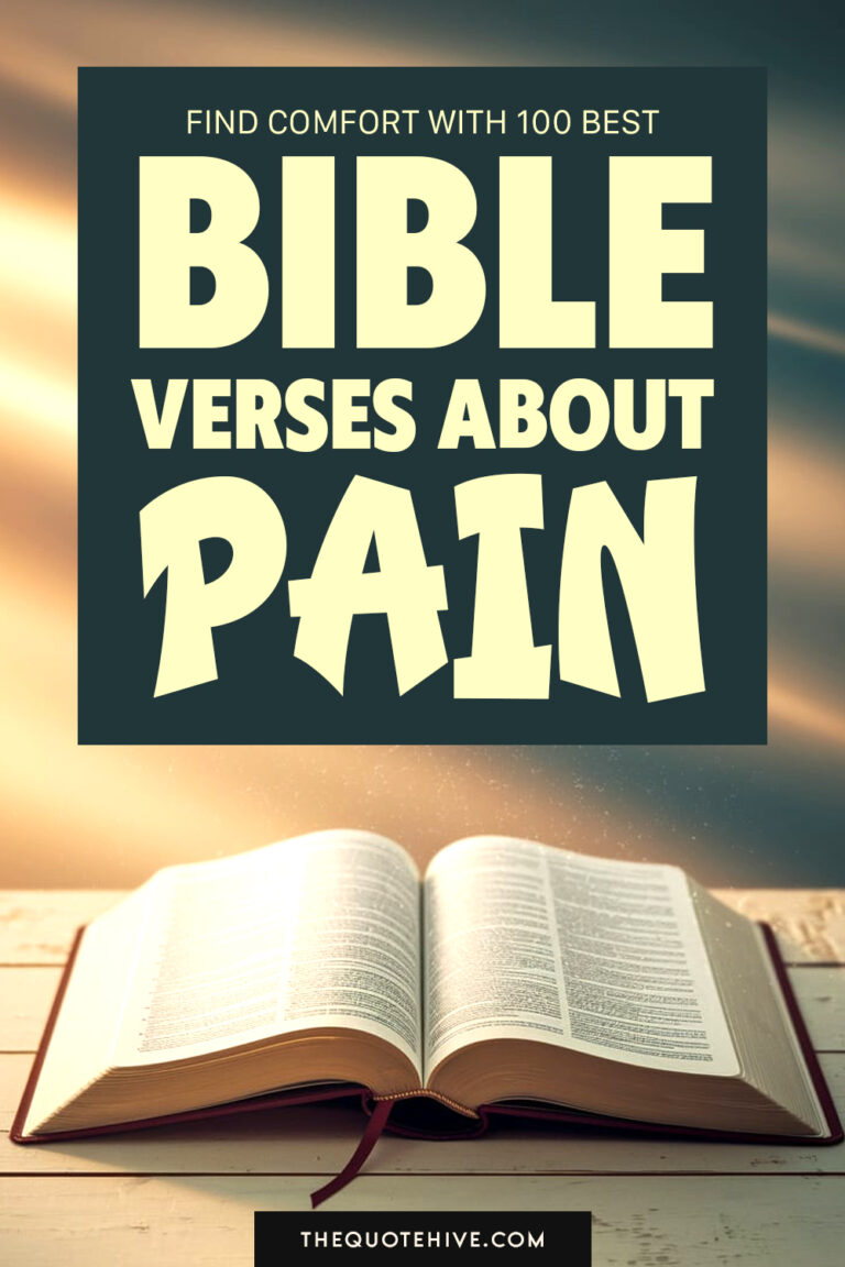 70 Uplifting Bible Verses For Pain
